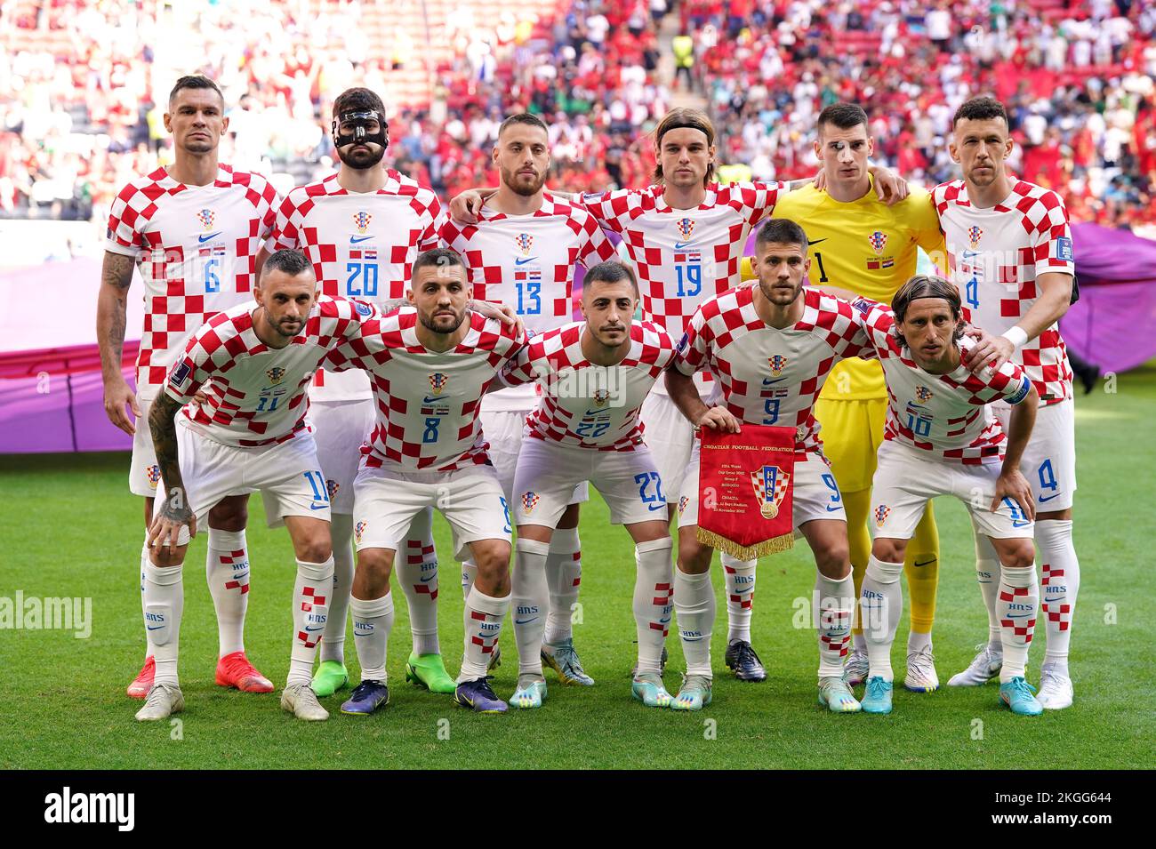 Croazia linea di partenza: Back Row - Dejan Lovren, Josko Gvardiol, Nikola Vlasic, Borna Sosa ...