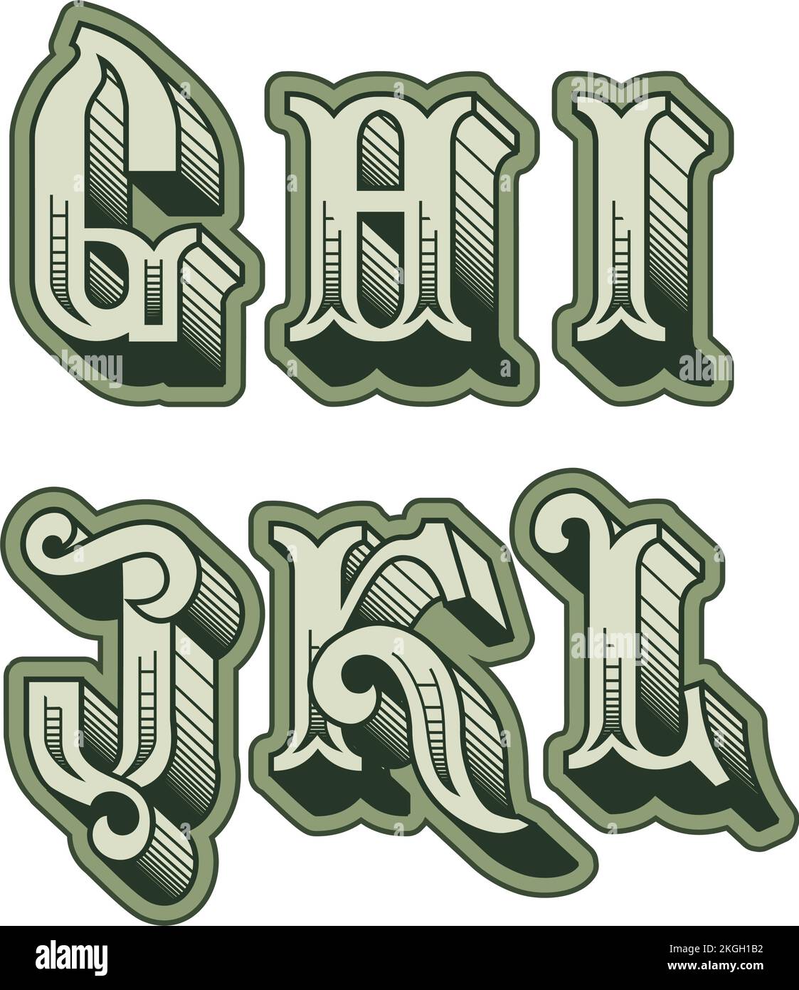 Font type alphabet letters typeface Immagini Vettoriali Stock - Pagina ...