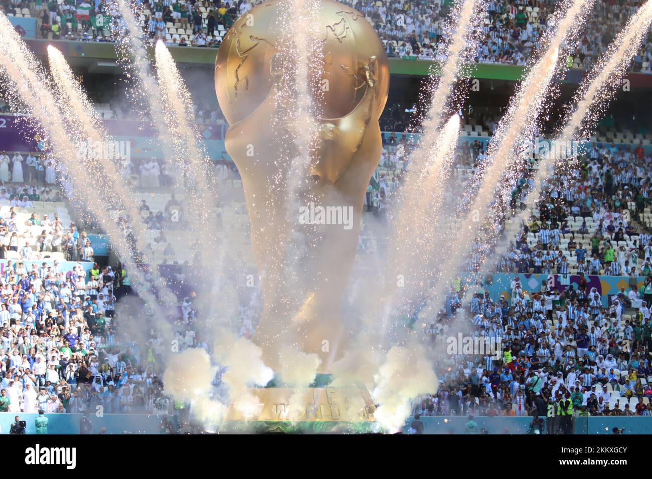 Doha, Qatar. Partita della Coppa del mondo FIFA 8 Argentina vs Arabia ...
