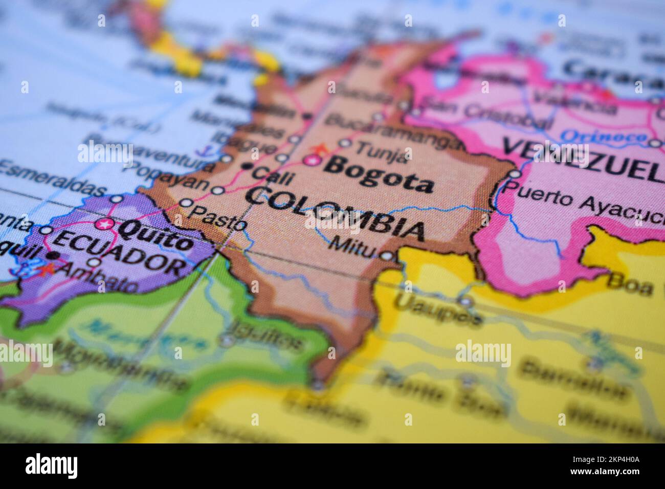 Mappa della colombia cartina geografica immagini e fotografie stock ad ...