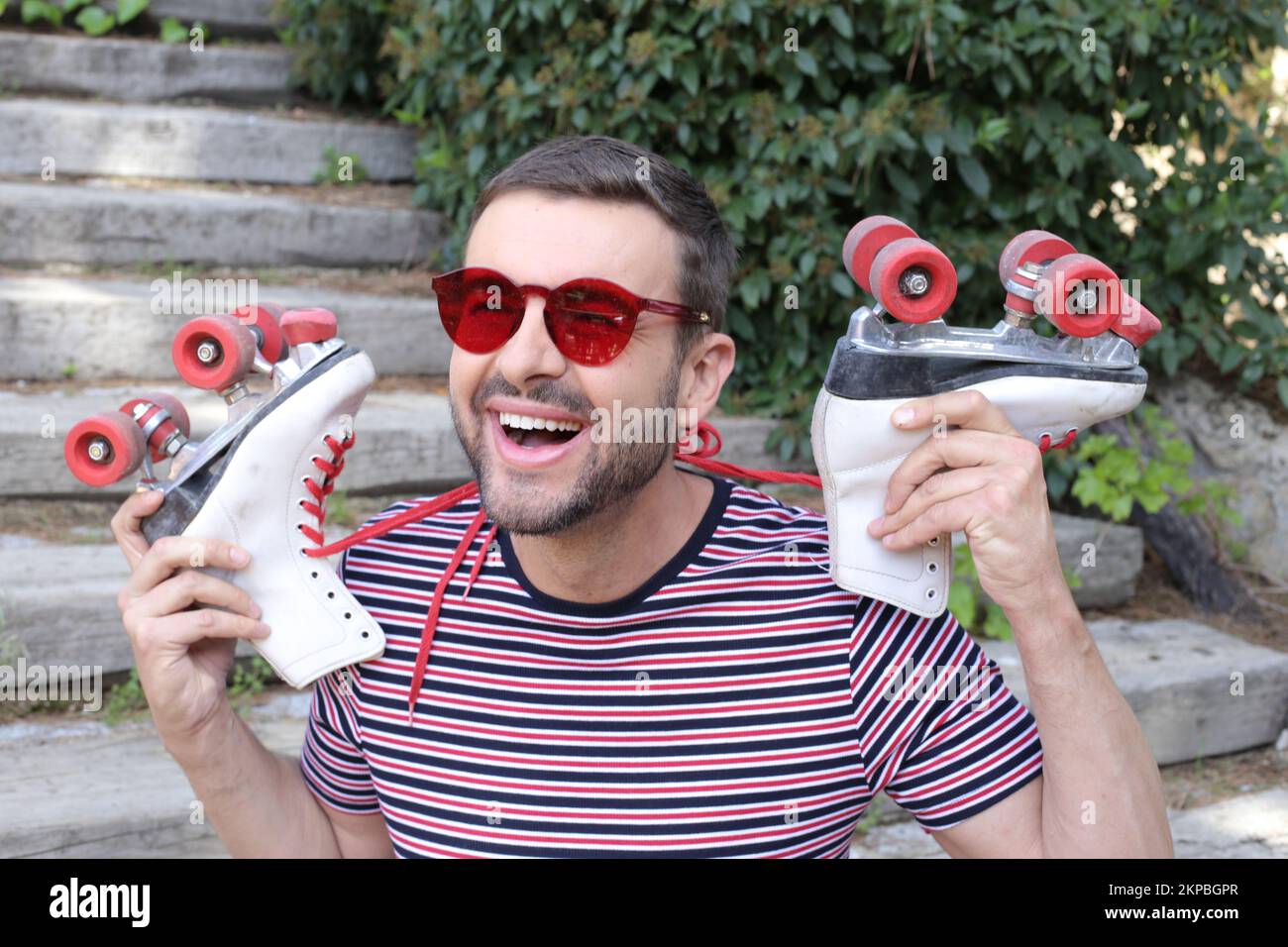 Roller skates 1980s immagini e fotografie stock ad alta risoluzione - Alamy