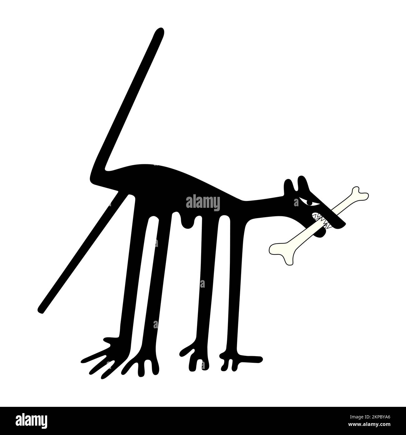 Il cane con un osso - parafrasi del famoso geoglyph il cane da Nazca ... Il cane con un osso - parafrasi del famoso geoglyph il cane da Nazca ...