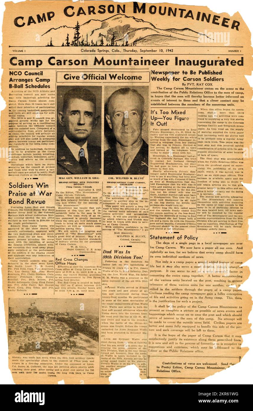 Fort carson colo immagini e fotografie stock ad alta risoluzione - Alamy