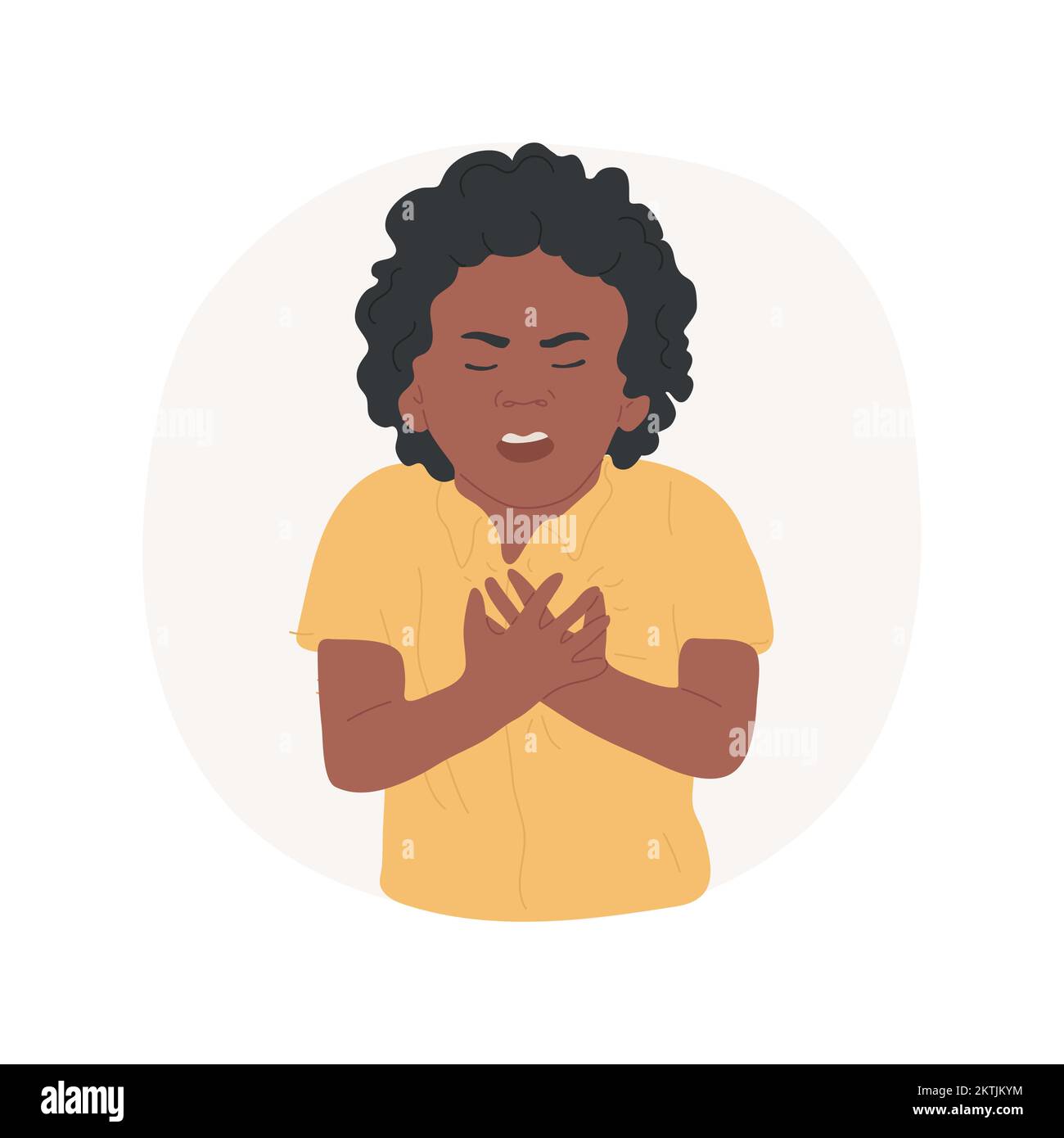 Illustrazione del vettore cartoon isolato per mancanza di respiro ...