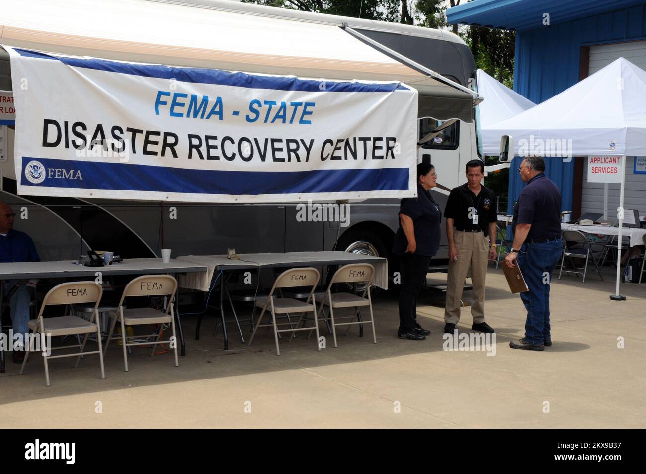 Responsabile e funzionari del centro di emergenza FEMA in SM ...