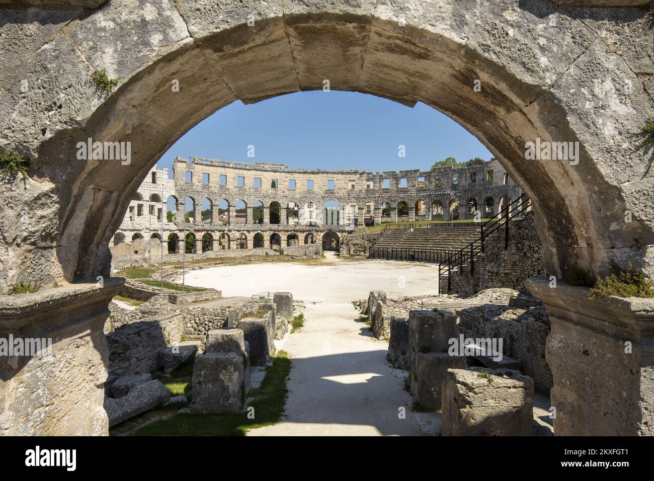 23.04.2020., Croazia, Pola - Arena (anfiteatro) a Pola. Arena è il ...