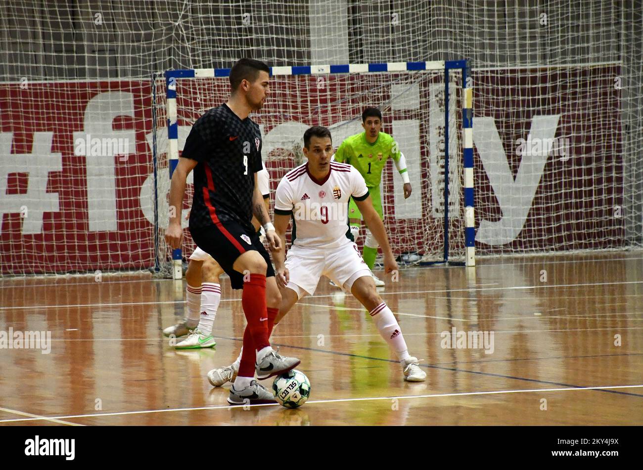 Luka Peric di Croazia e Janos Rabl di Ungheria durante la partita di ...