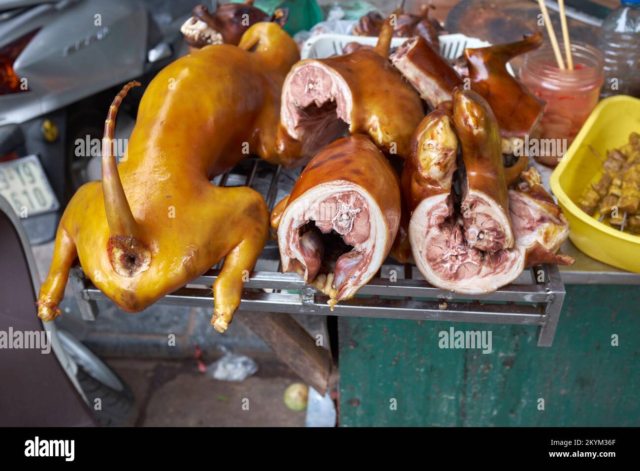 Cibo per cani in vendita presso un ristorante Hanoi Vietnam - un ...