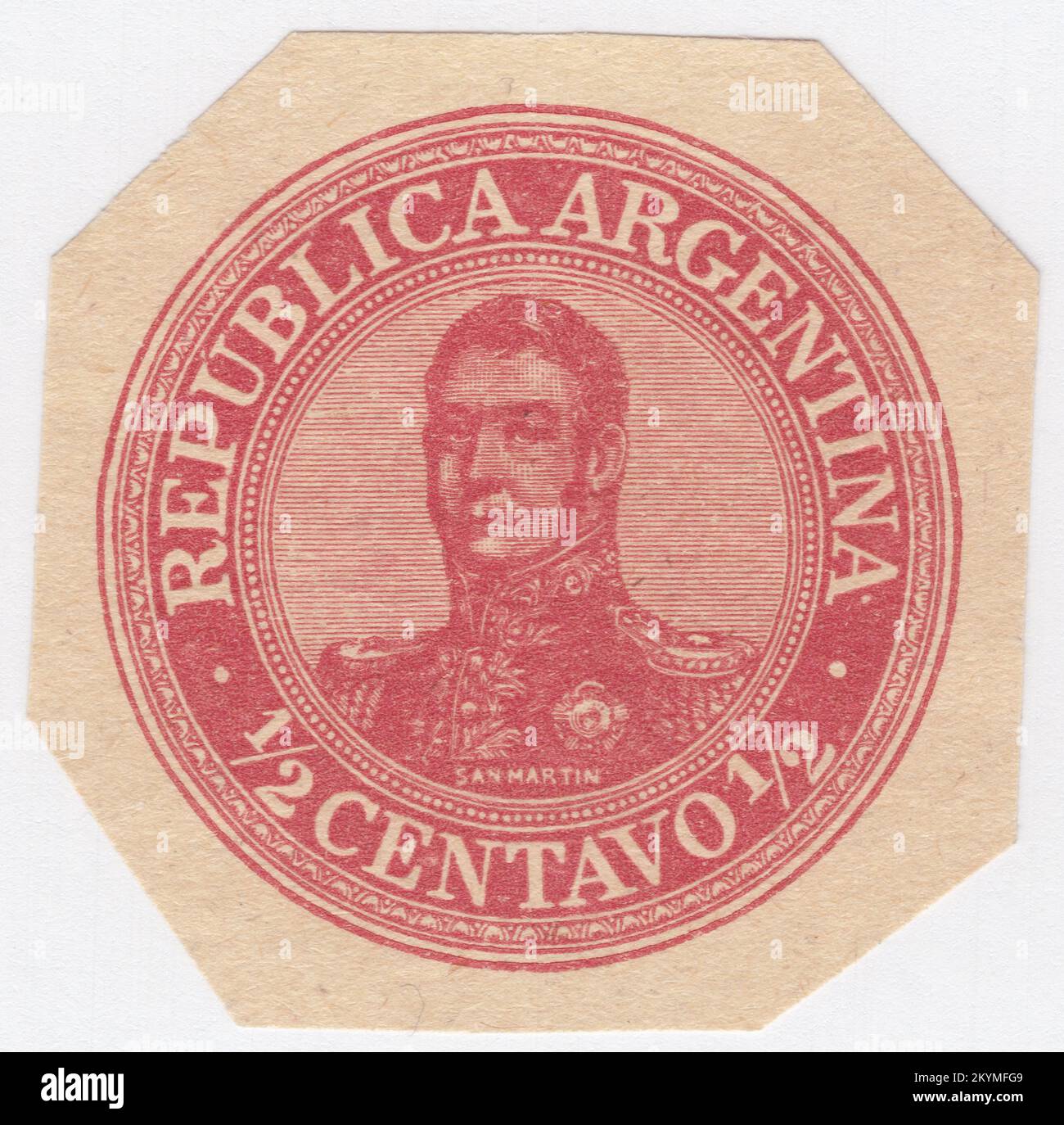 ARGENTINA - 1902: Un frammento di busta originale con francobollo ...