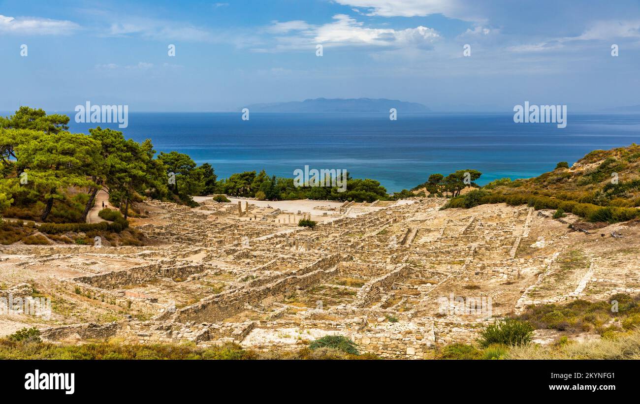 Antica città di Kameiros sull'isola greca di Rodi nell'arcipelago del ...