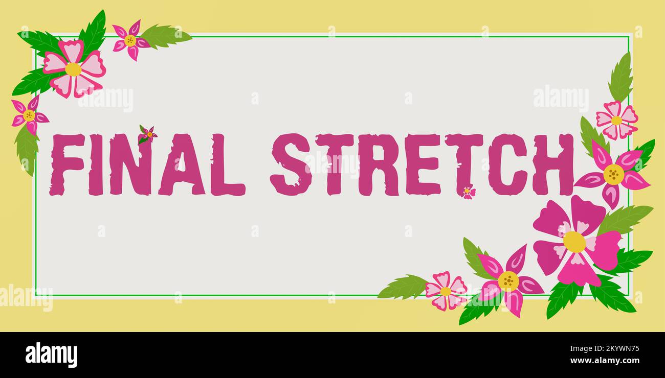 Visualizzazione concettuale tratto finale. Parola scritta sull'ultimo ...