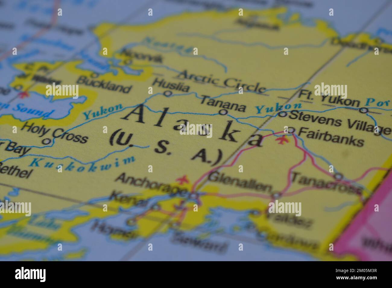 Political map of alaska immagini e fotografie stock ad alta risoluzione ...