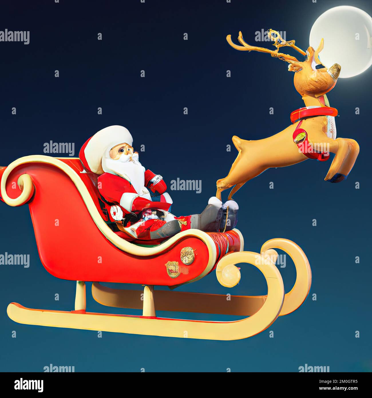 Rudolph red nosed reindeer illustration immagini e fotografie stock ad ...