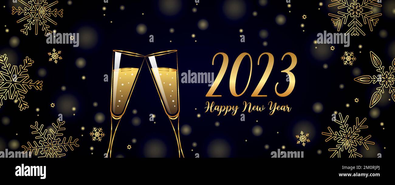 Felice anno nuovo 2023 biglietto di auguri immagini e fotografie stock ...