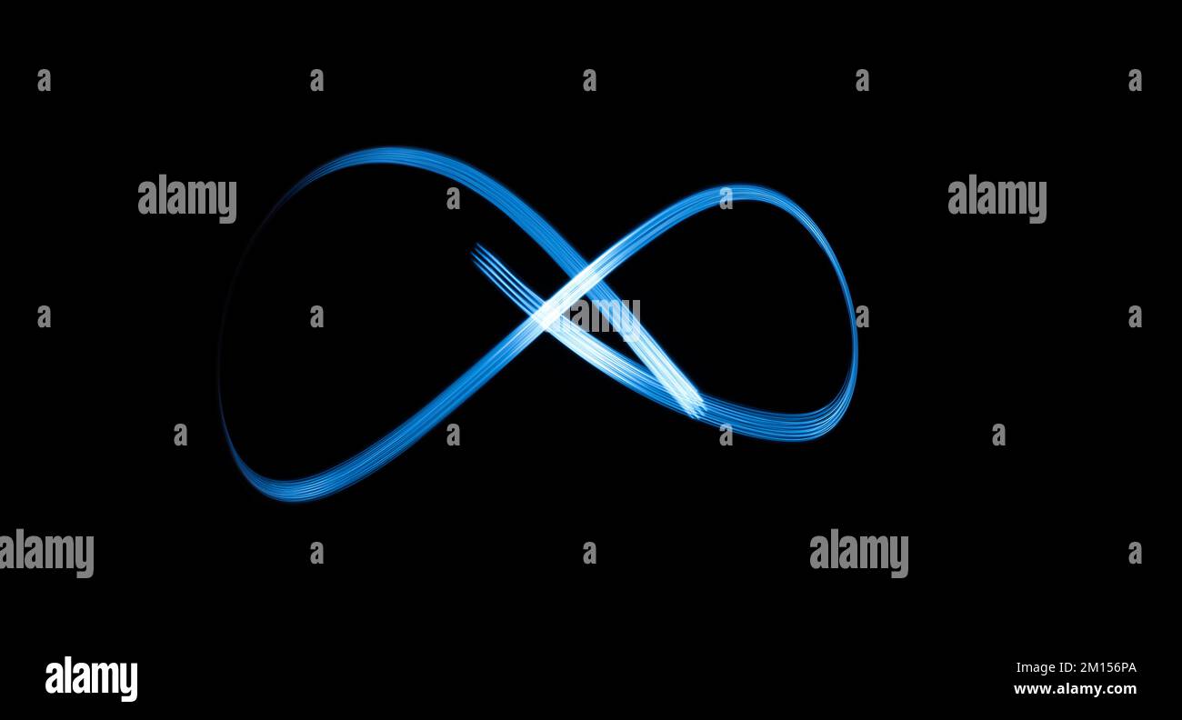 Simbolo di infinito in sfondo nero immagini e fotografie stock ad alta ...