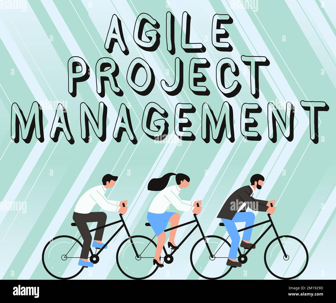 Cartello con visualizzazione Agile Project Management. Metodologia di ...