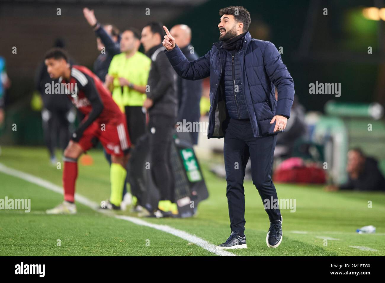 Allenatore del Real Racing Club Guillermo Fernandez Romo durante la ...