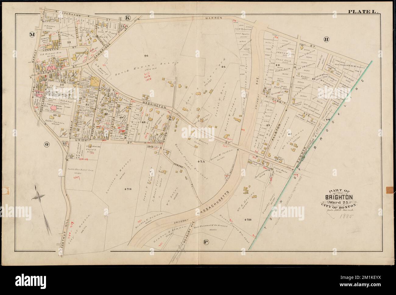 Atlante della città di Boston : Charlestown e Brighton : Plate L ...