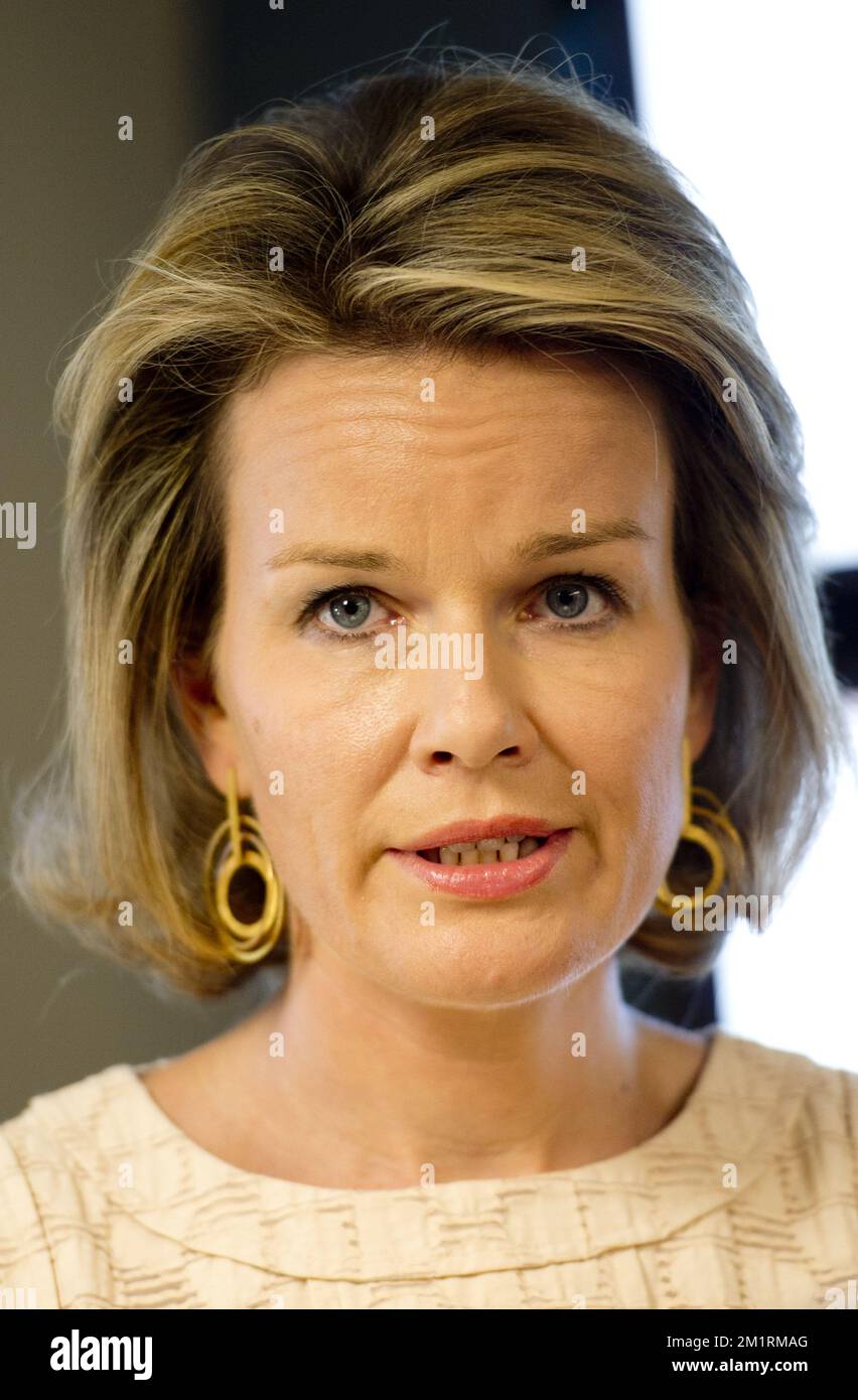 La regina Mathilde del Belgio è raffigurata il secondo giorno di una ...