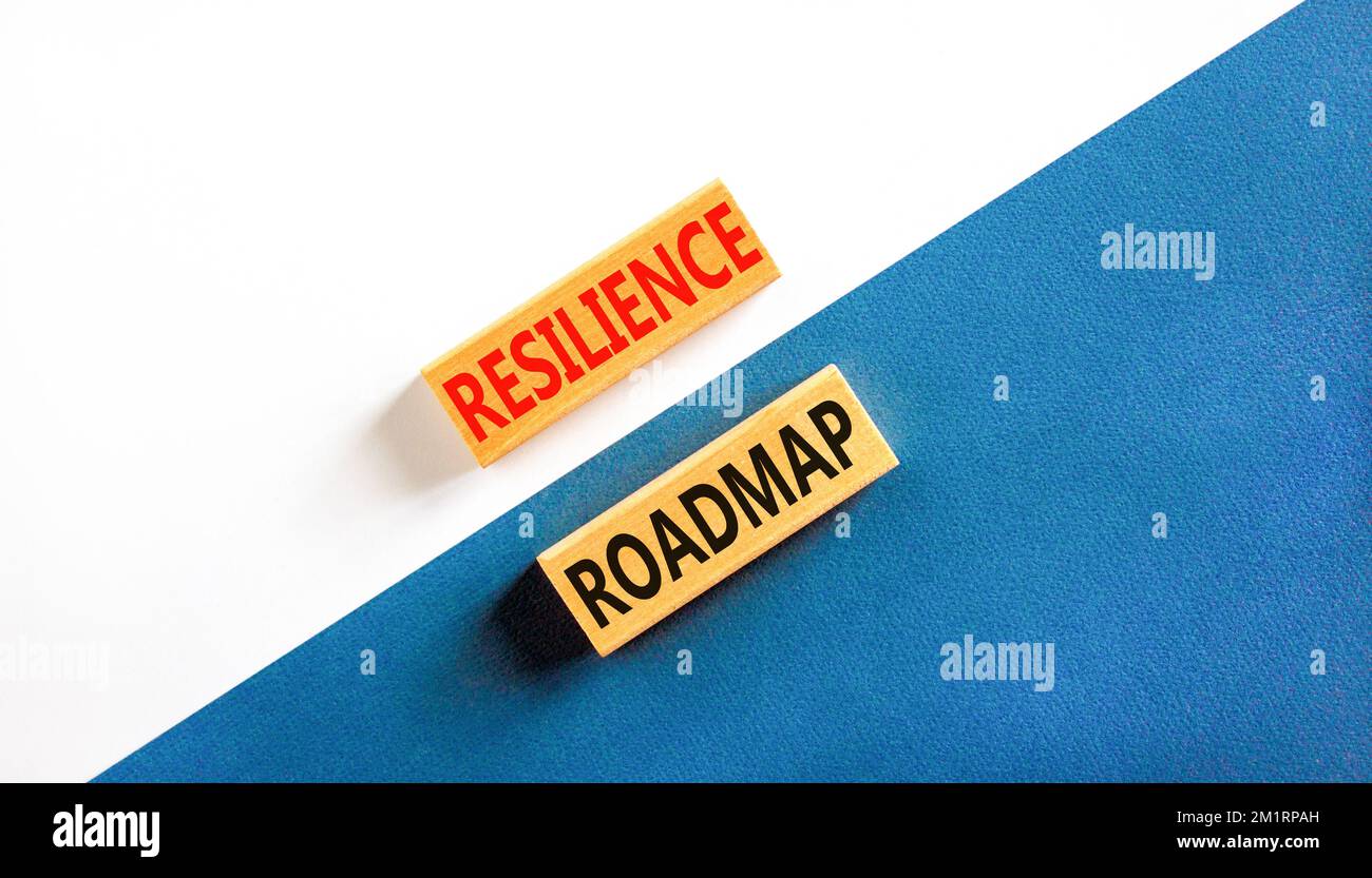 Simbolo della roadmap di resilienza. Parola concettuale Resilience ...