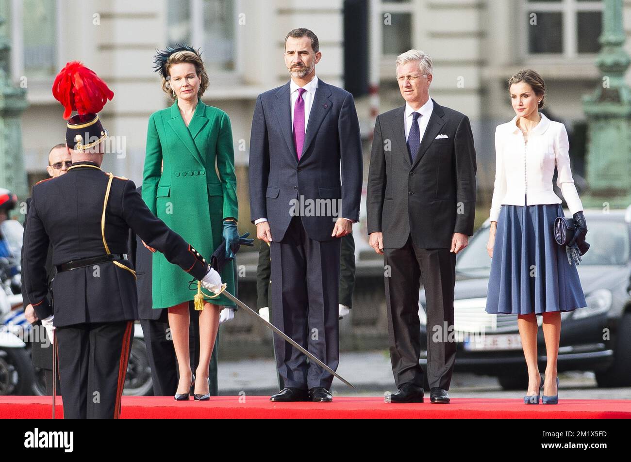 20141112 - BRUXELLES, BELGIO: Regina Mathilde del Belgio, Re Felipe VI ...