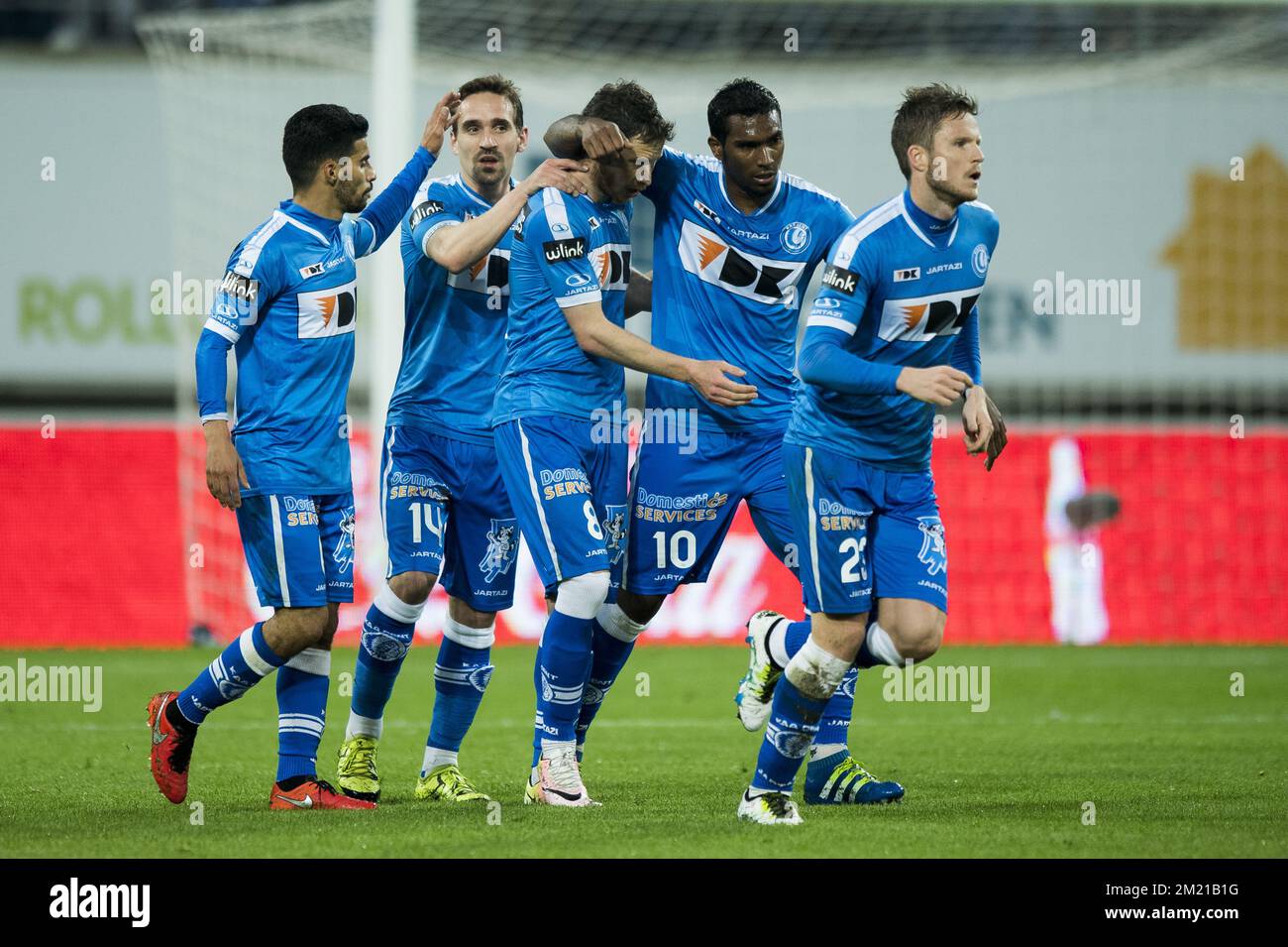 Gent's Mabbaio Boussoufa, Gent's Sven Kums, Gent's Thomas Matton, Gent ...