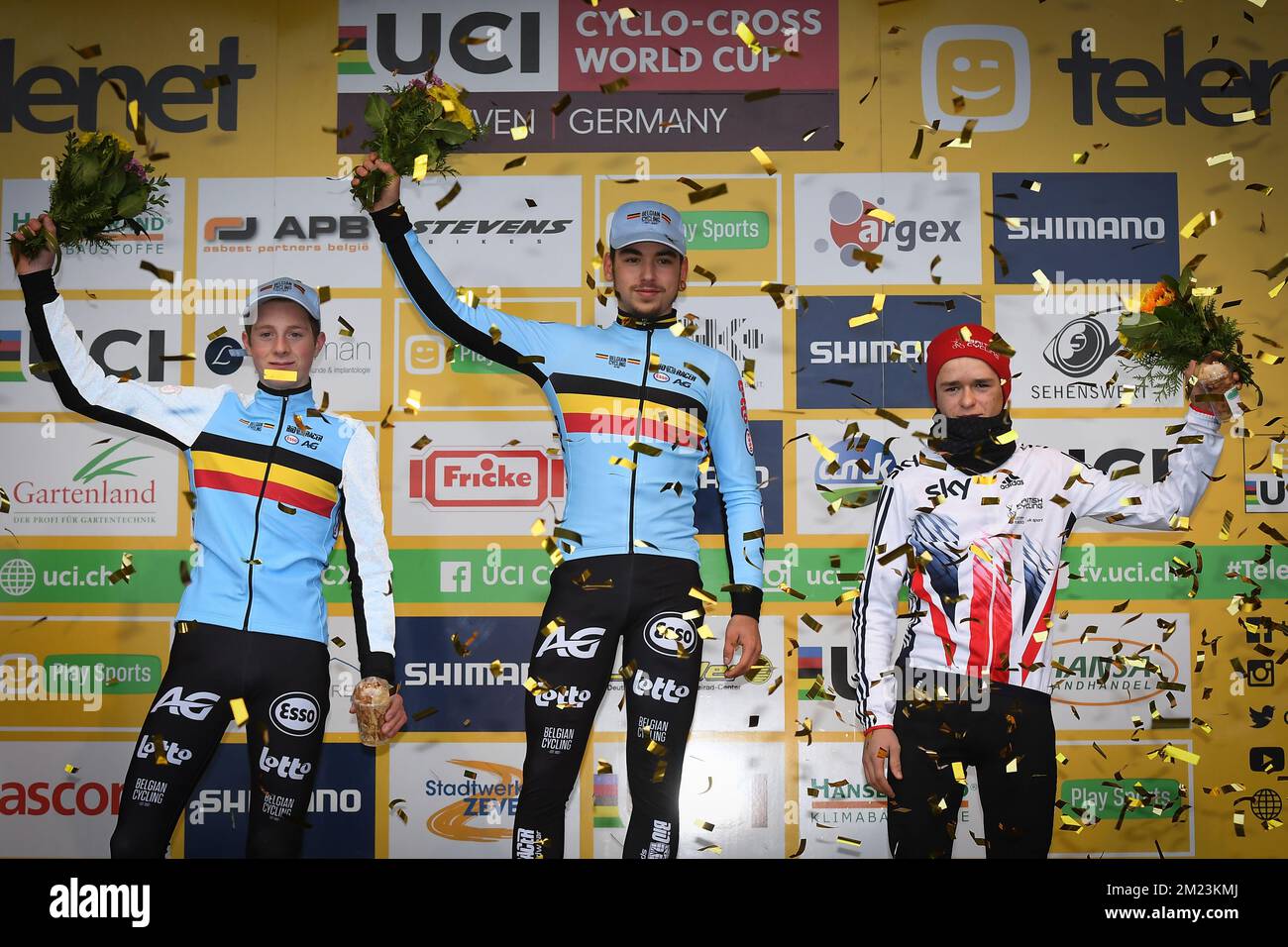 Il belga Toon Vandenbosch, il belga Jelle Camps e il britannico Thomas ...