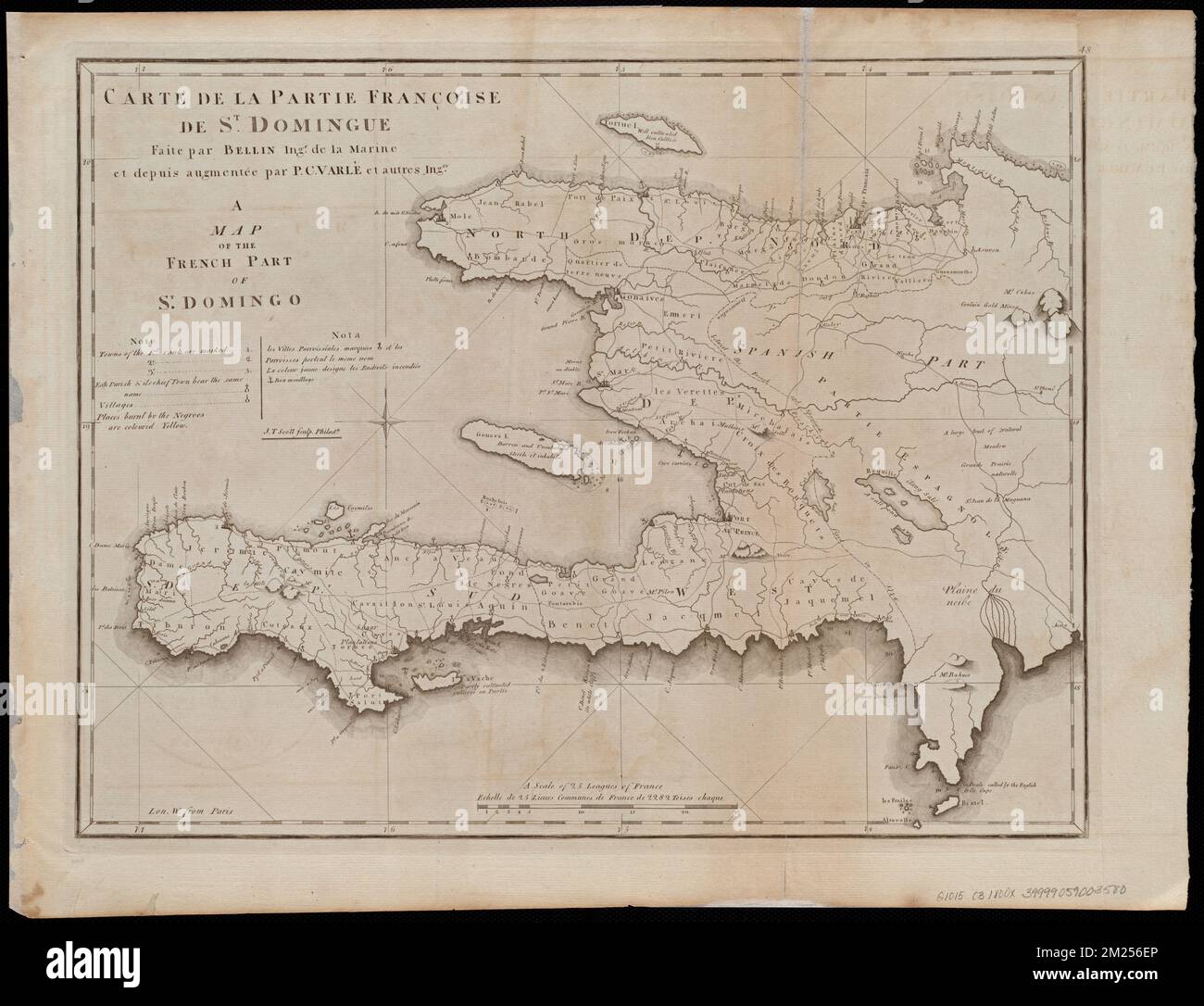 La carte de la partie Francoise de St Domingue - Una mappa della parte ...