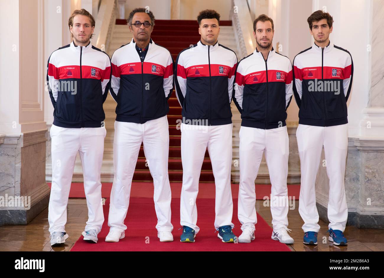 Il francese Lucas Pouille, il capitano francese della Coppa Davis ...