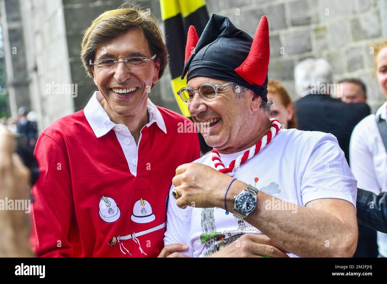 Mons Mayor Elio di Rupo e l'attore Michel Boujenah hanno ritratto ...