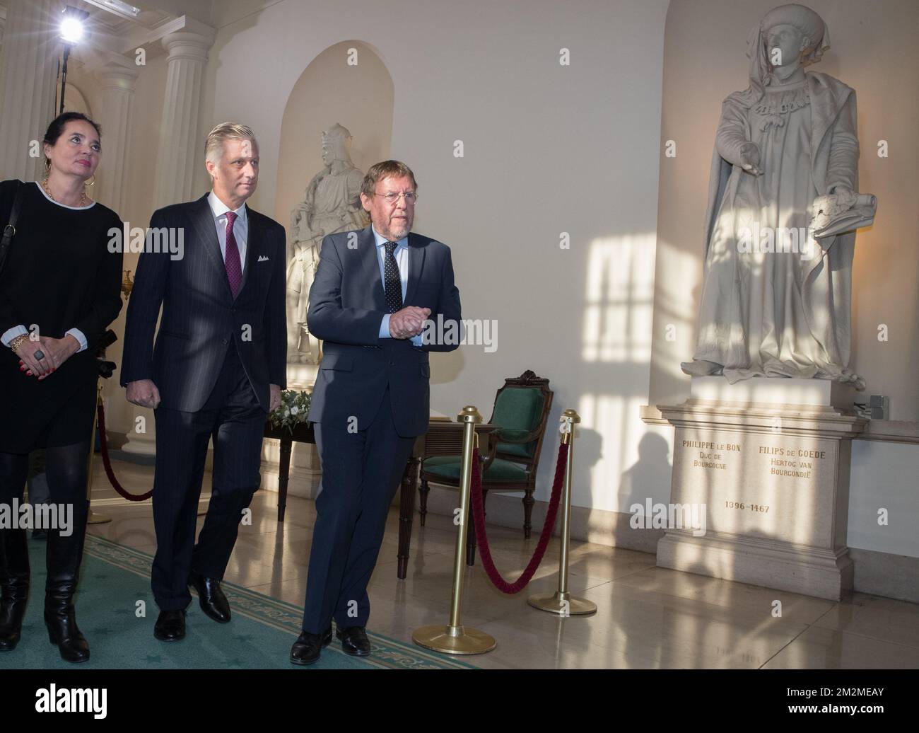 Christine Defraigne, presidente del Senato, re Philippe-Filip del ...