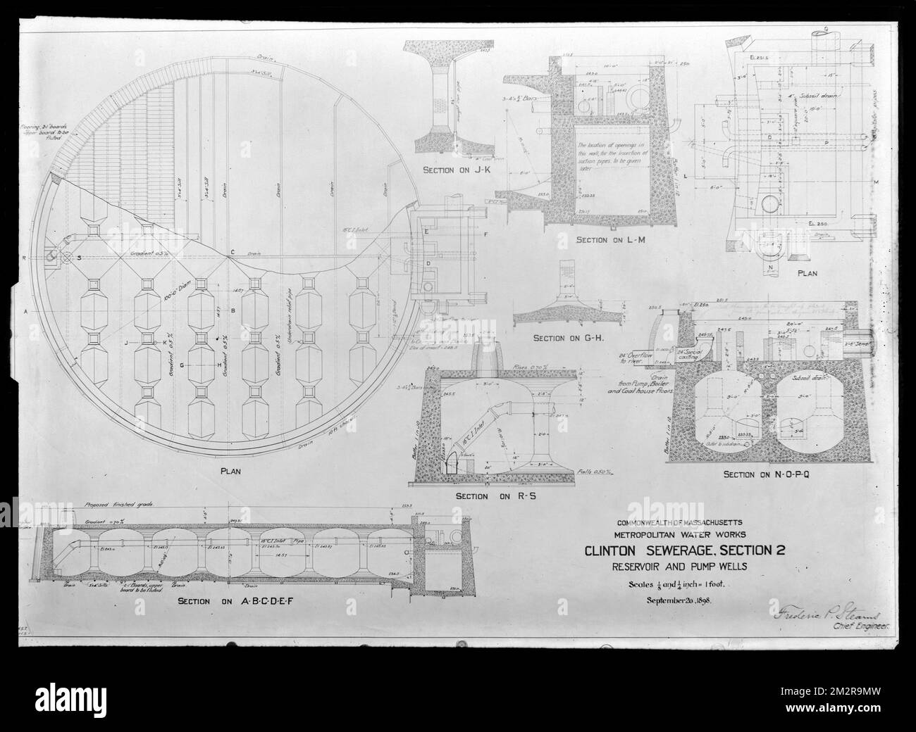 Engineering Plans, Clinton Sewerage, Section 2, Reservoir and Pump ...