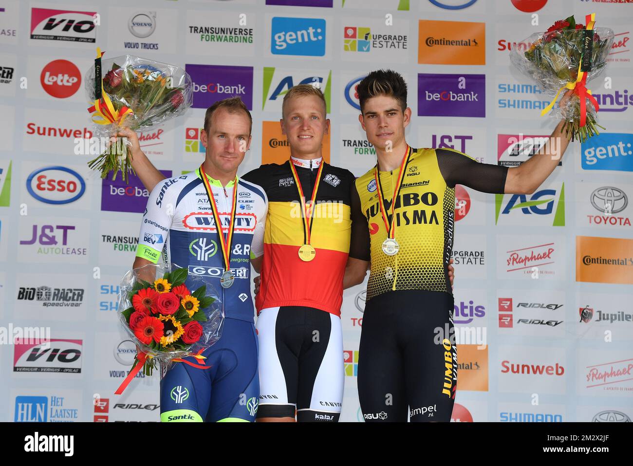 Belgian Timothy Dupont of Wanty-Gobert Cycling Team , winner of the ...