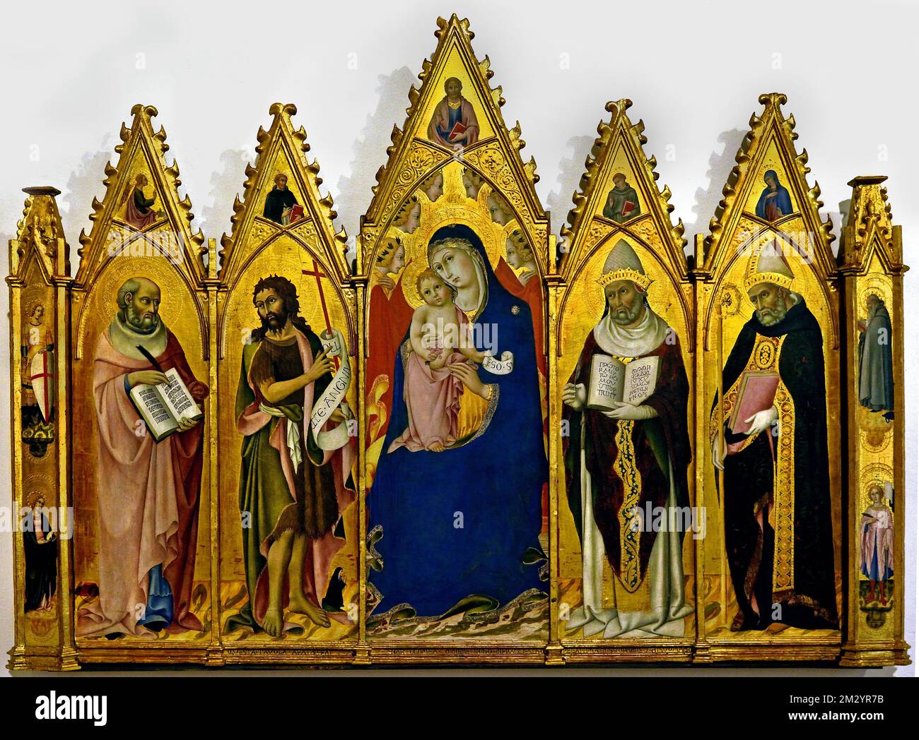 Madonna in trono con Angeli e Santi di sano di Pietro, 1405-1481, Arte ...