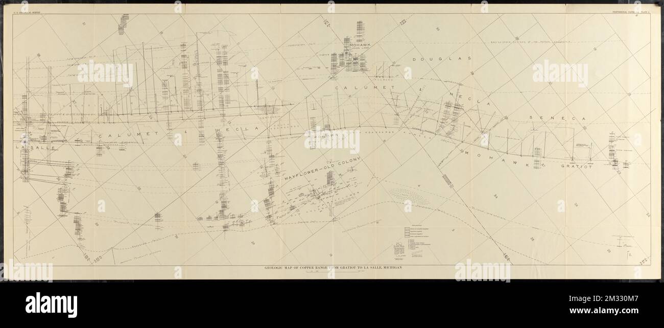 Geologic map of copper range from Gratiot to La Salle, Michigan ...