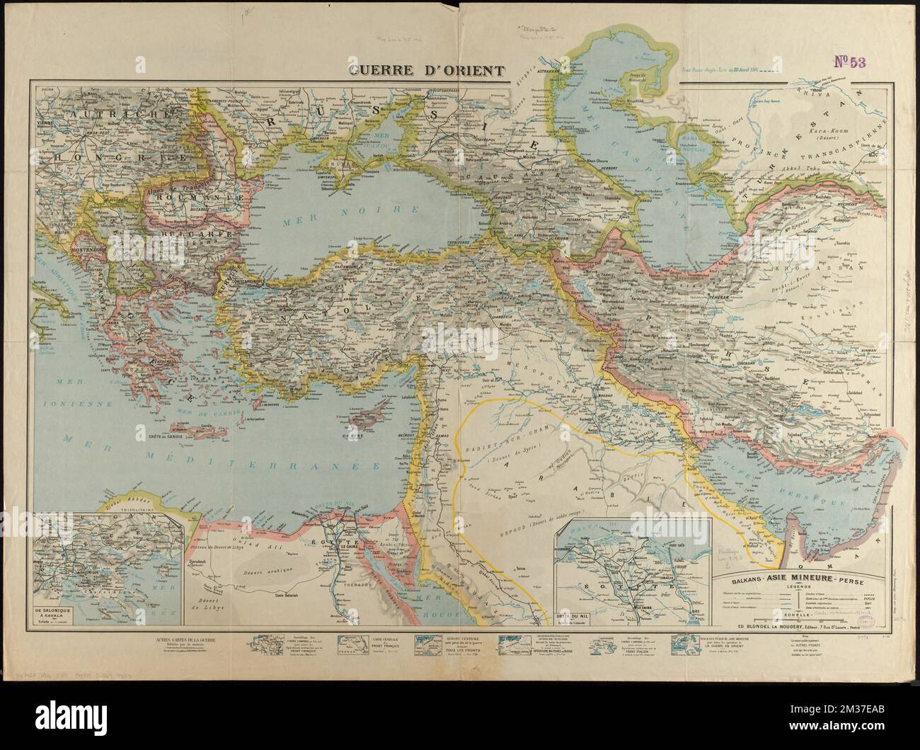 Guerre d'orient, Balcani, Asie Mineure, Perse , Guerra Mondiale, 1914 ...