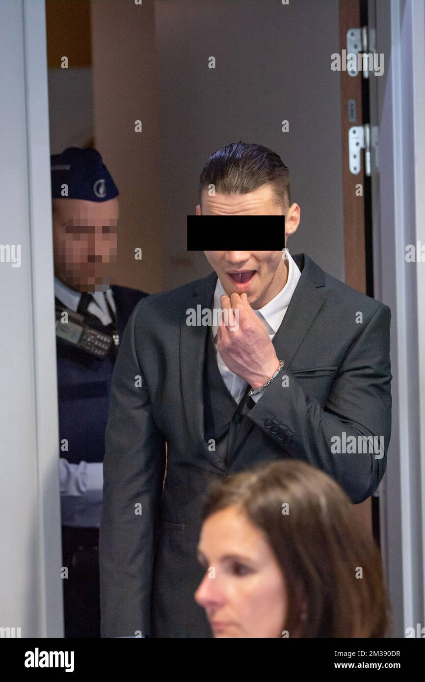 L'accusato Jurgen Bakelants è visto alla costituzione della giuria per il processo assises di ...