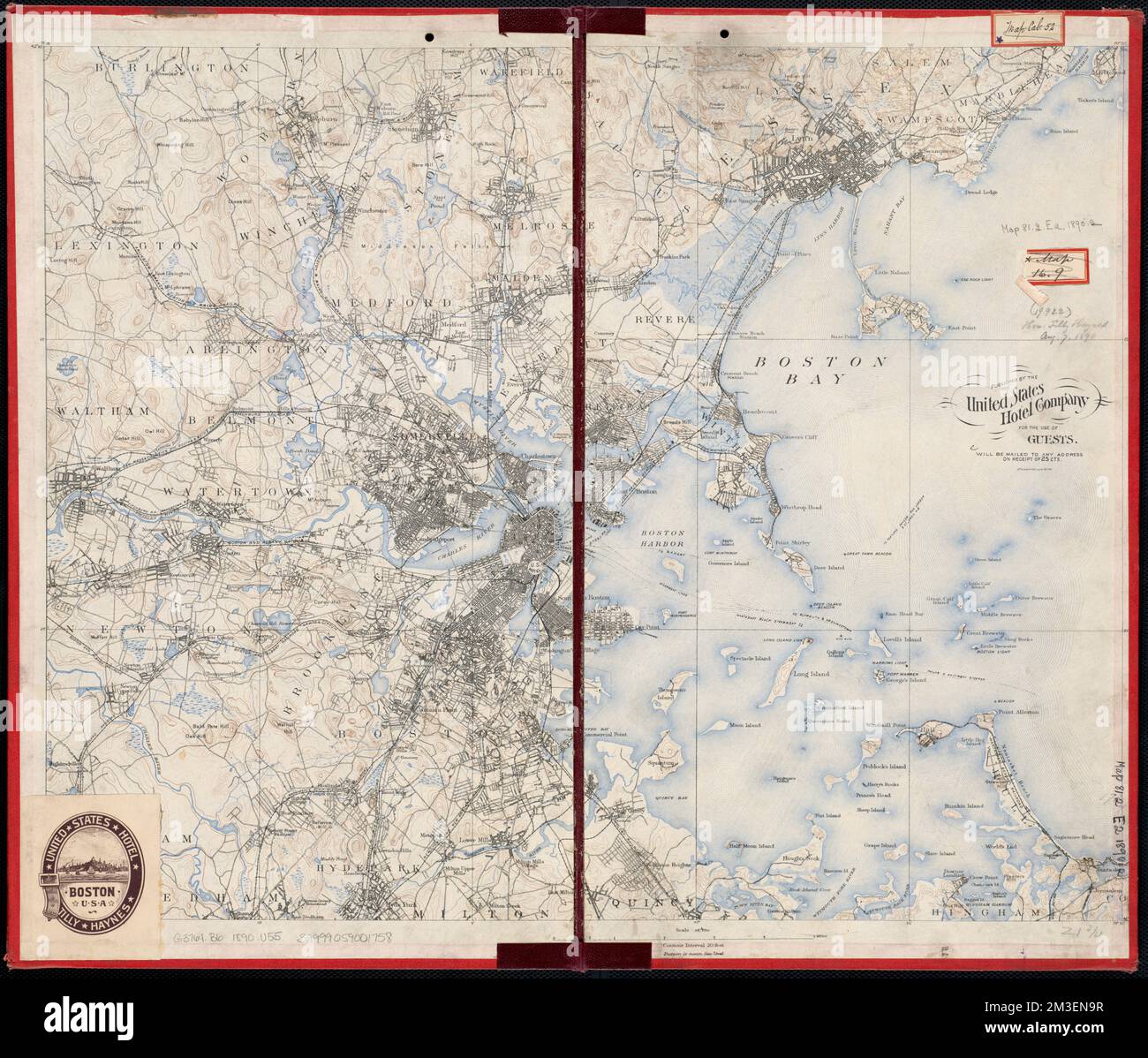 [Mappa di Boston e dintorni, a disposizione degli ospiti] , Boston Mass ...