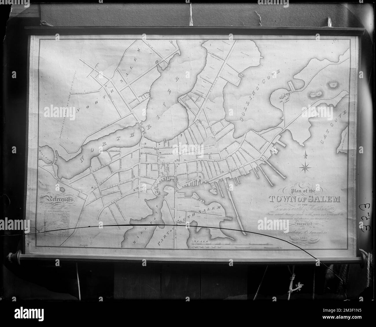 Nuova mappa di salem Foto e Immagini Stock in Bianco e Nero - Alamy