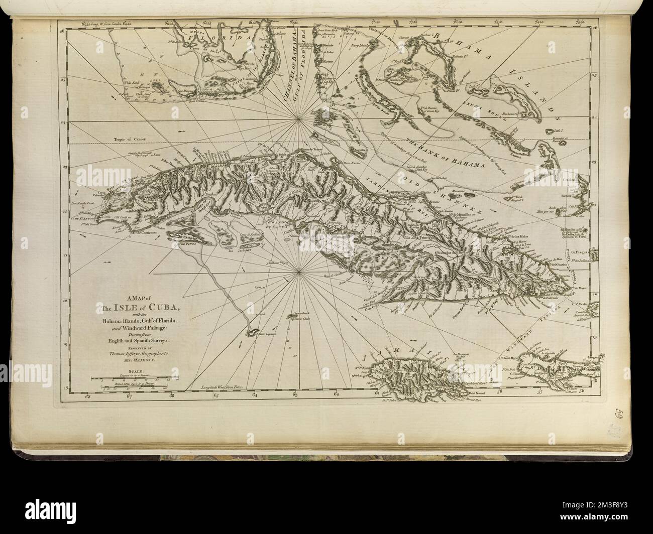 Una mappa dell'isola di Cuba : con le isole Bahama, il Golfo della ...