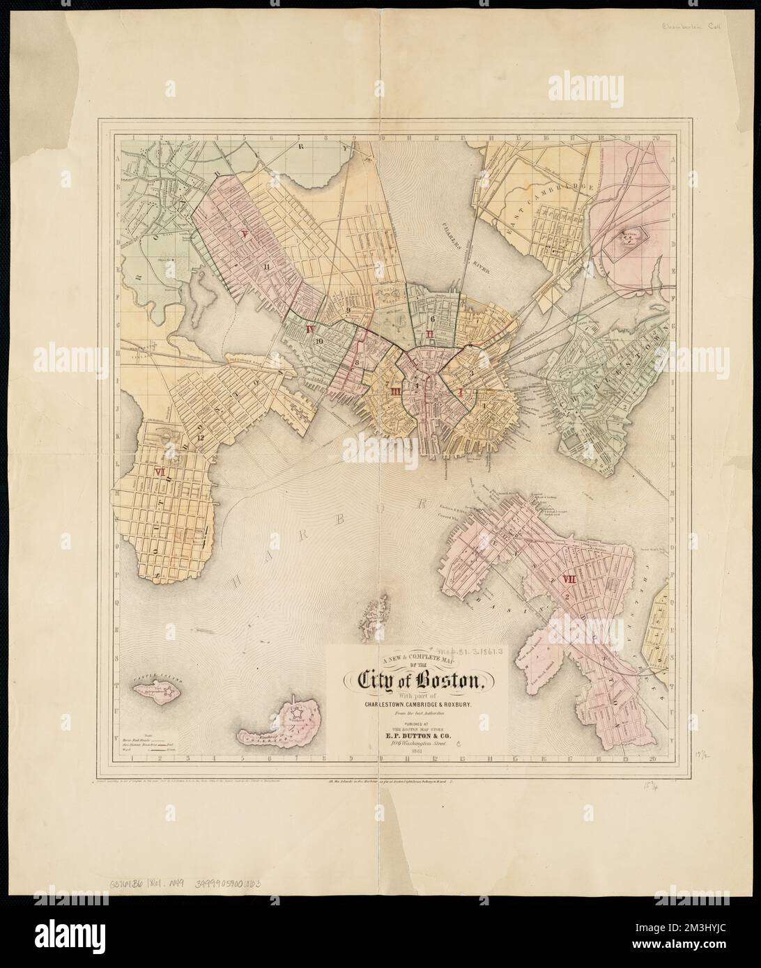 Una nuova e completa mappa della città di Boston, con parte di ...