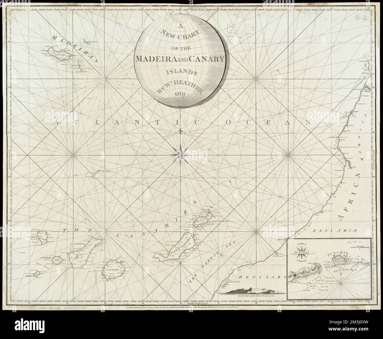 A New Chart of the Madeira and Canary Islands, carte nautiche, Isole ...
