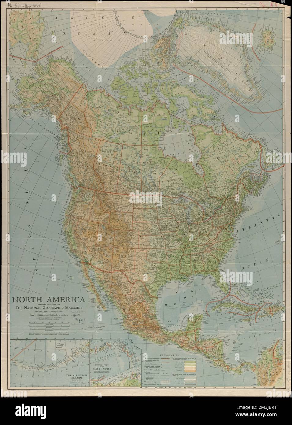 America map mountains political map immagini e fotografie stock ad alta ...