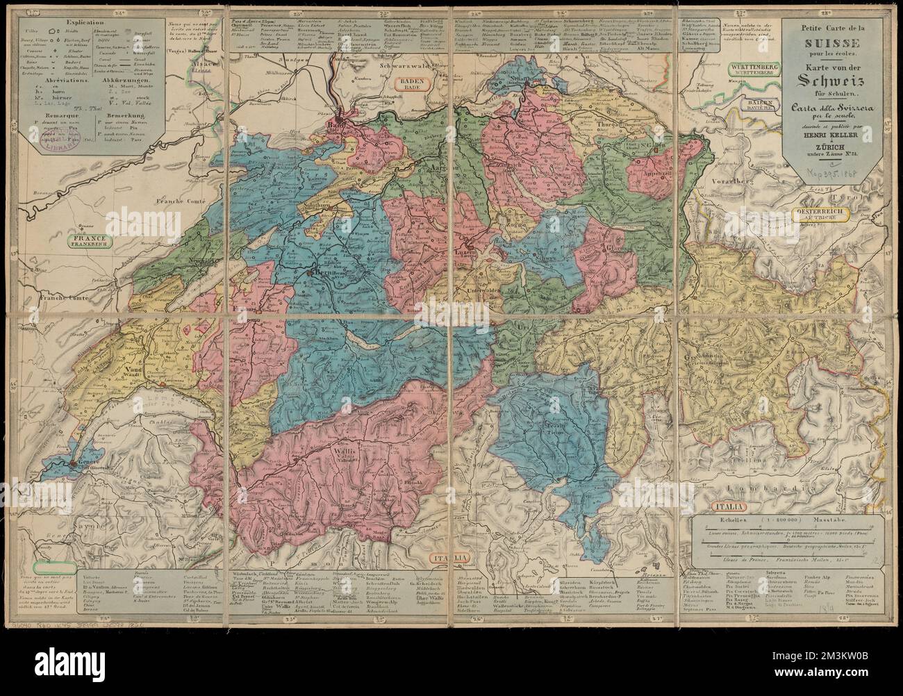 Petite carte de la Suisse pour les écoles - Karte von der Schweiz für ...