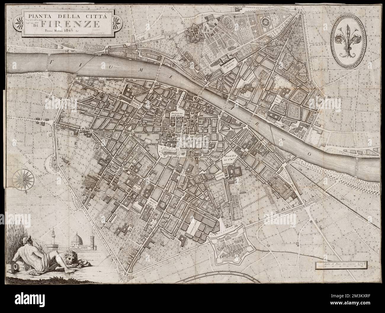 Pianta della Città di Firenze , aree metropolitane, Italia, Firenze ...