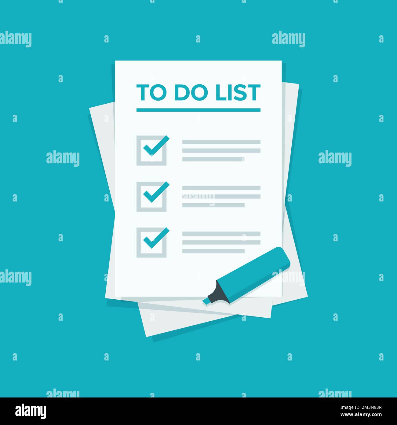 Check list vector vectors Immagini Vettoriali Stock - Alamy