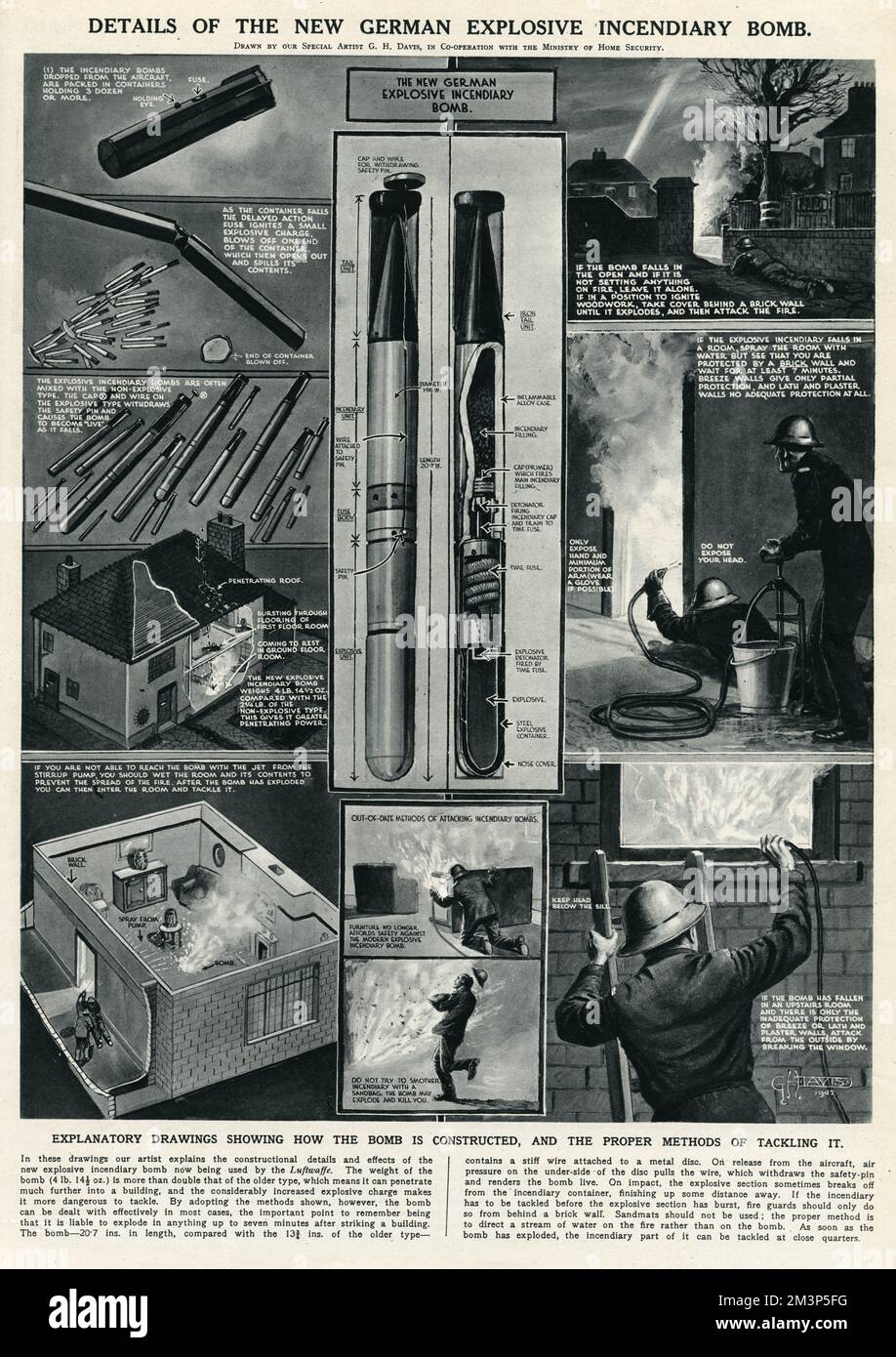 Dettagli della nuova bomba esplosiva tedesca incendiaria prodotta ...