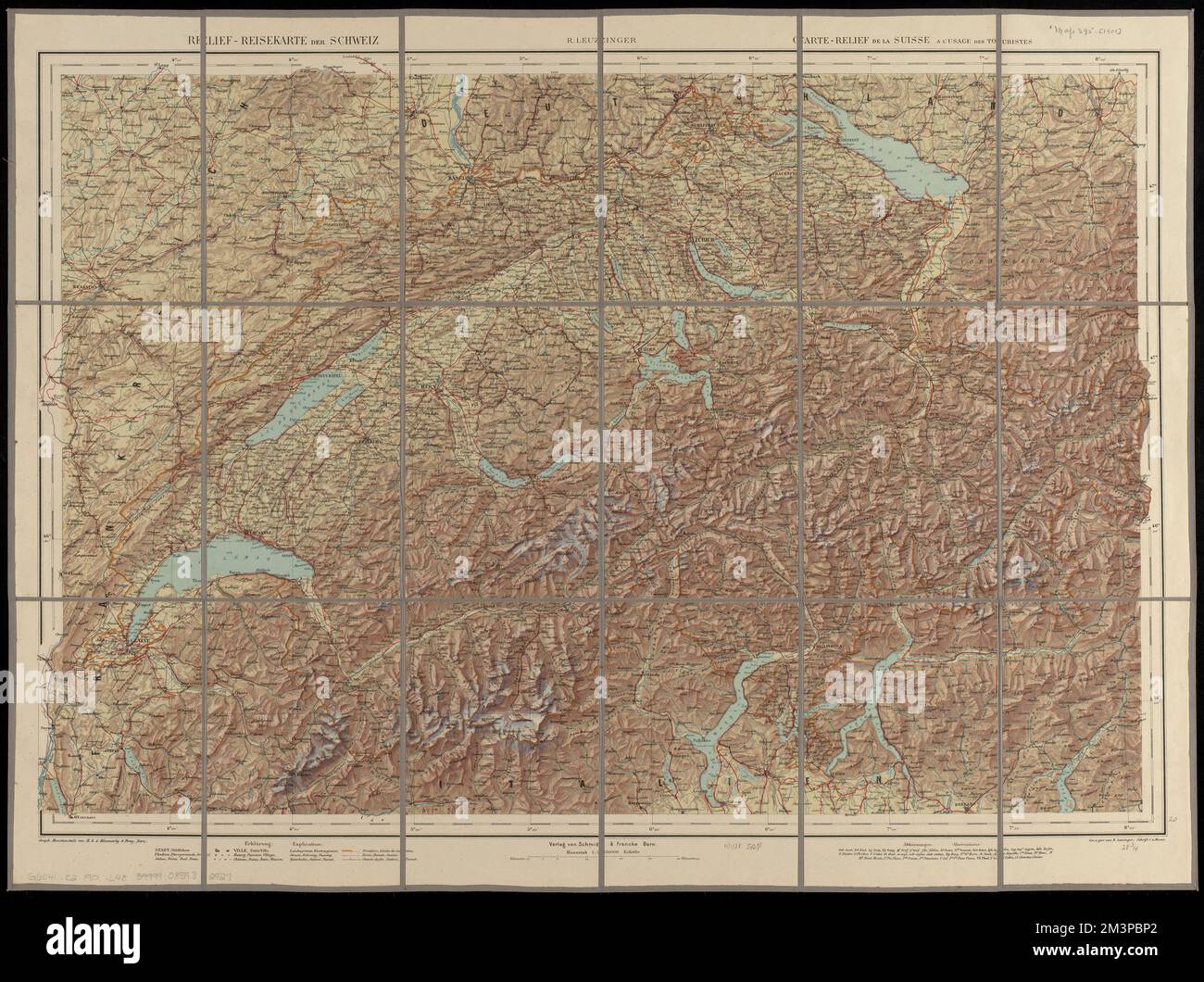 Relief-reisekarte der Schweiz - carte-Relief de la Suisse à l'usage des ...