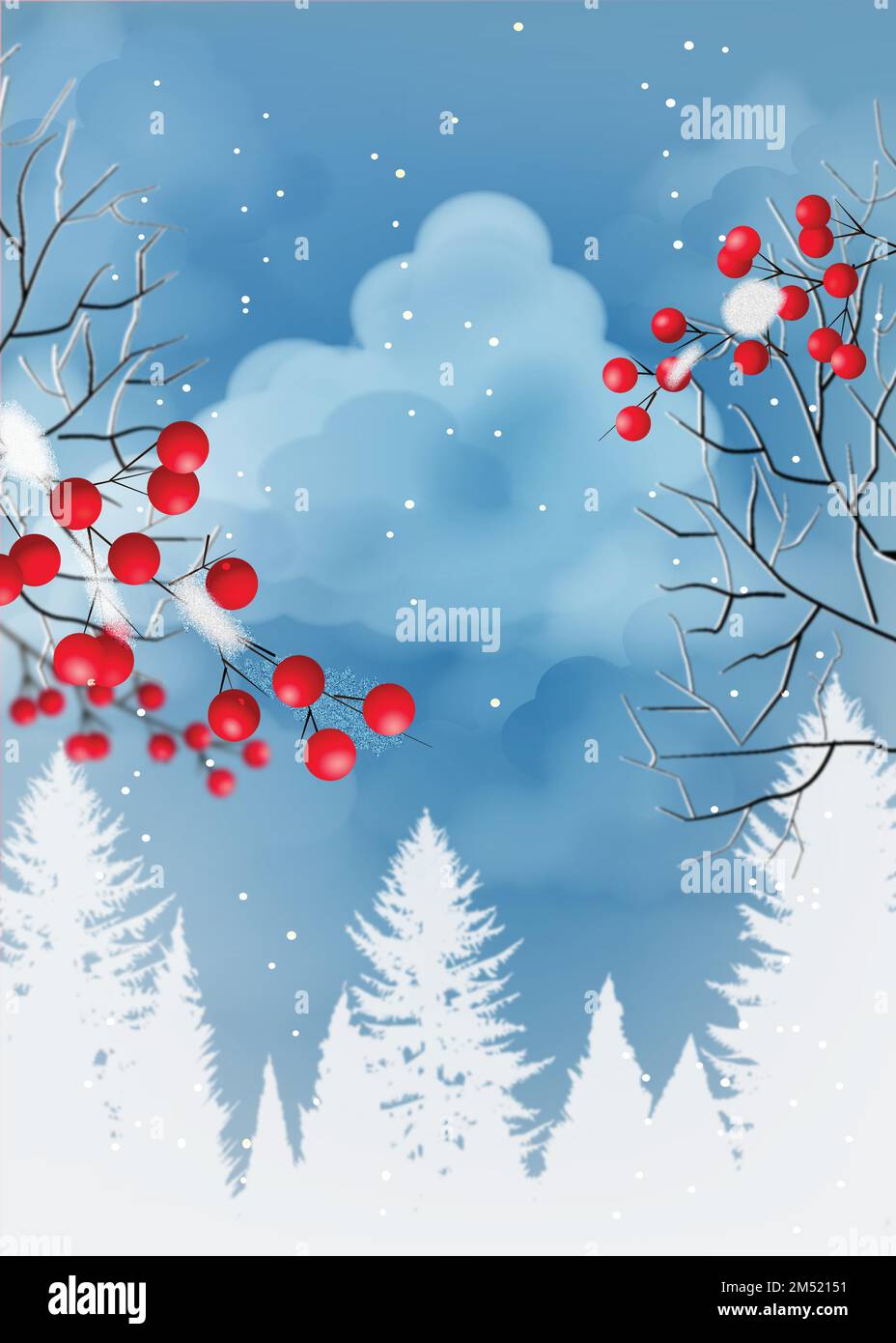 Ramo coperto di brina Immagini Vettoriali Stock - Alamy