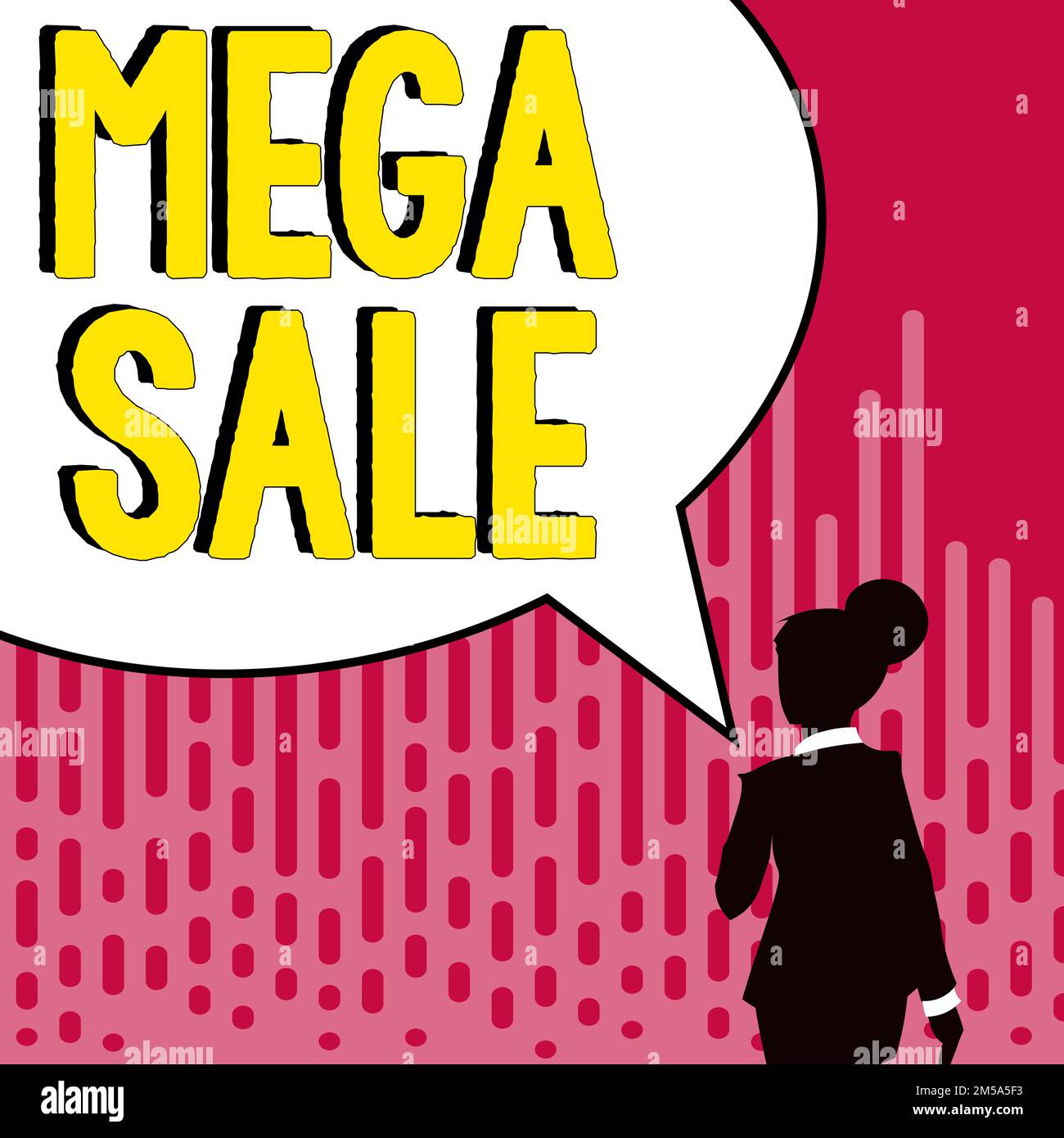 Cartello con su scritto Mega sale. Foto concettuale il giorno pieno di ...